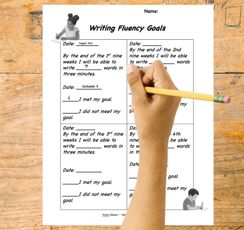 Writing Classroom - Writing Fluency - Student Data Tracking - Help ...