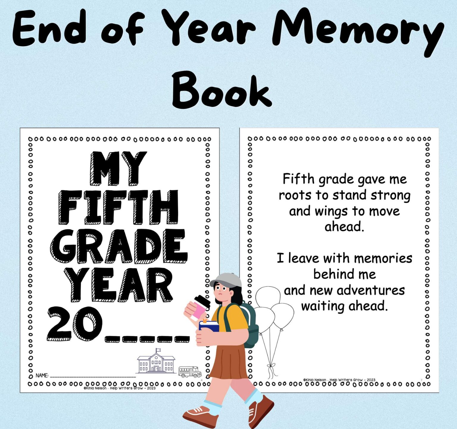 End of the Year 5th Grade Memory Book