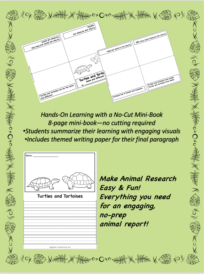 Writing About Animals - Turtles and Tortoises