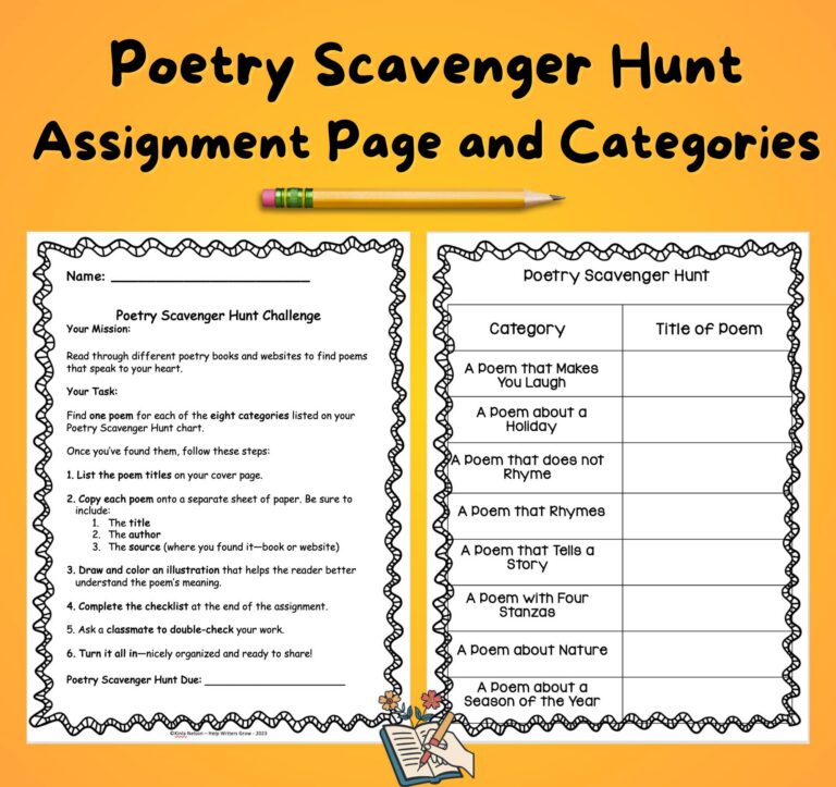 Poetry Scavenger Hunt - Help Writers Grow