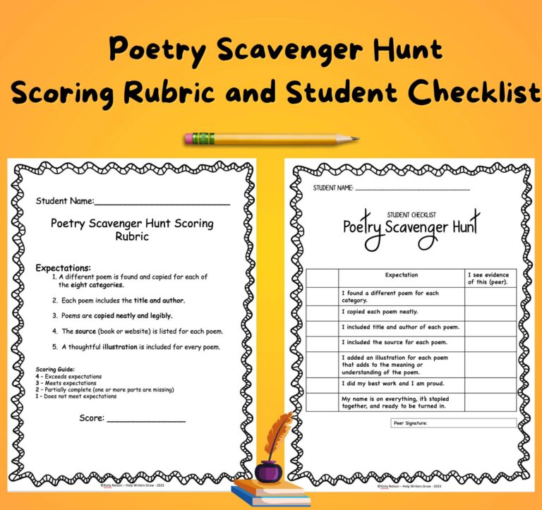 Poetry Scavenger Hunt - Help Writers Grow