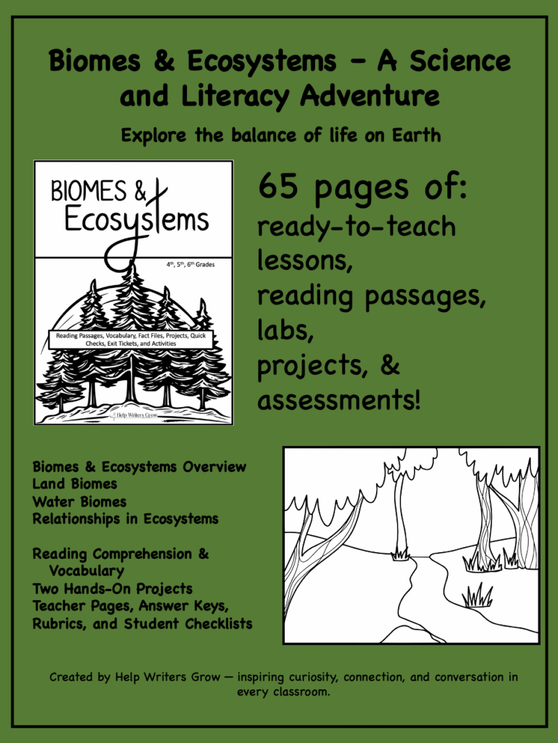 Biomes - Writing about Biomes and Ecosystems - Help Writers Grow