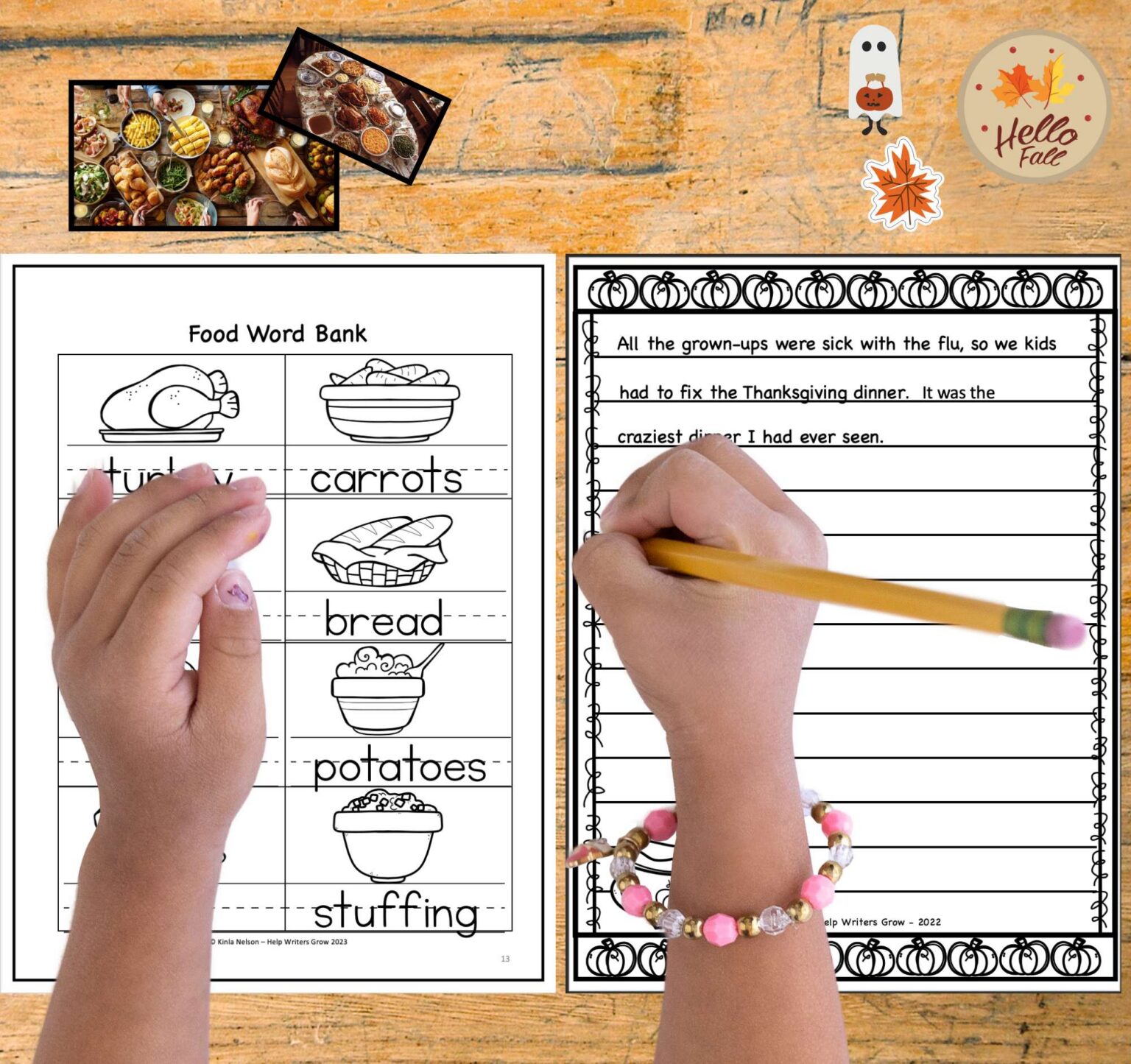 Thanksgiving Writing Prompts - Team Writing Activity - Help Writers Grow