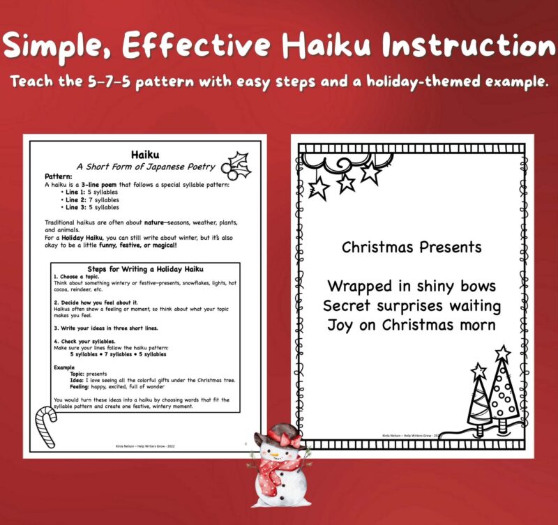 Christmas Poetry - Writing Holiday Haikus - Help Writers Grow