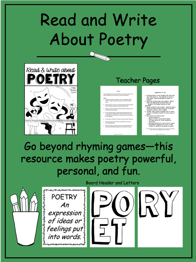 Poetry - Read and Write Poetry for Upper Elementary - Help Writers Grow
