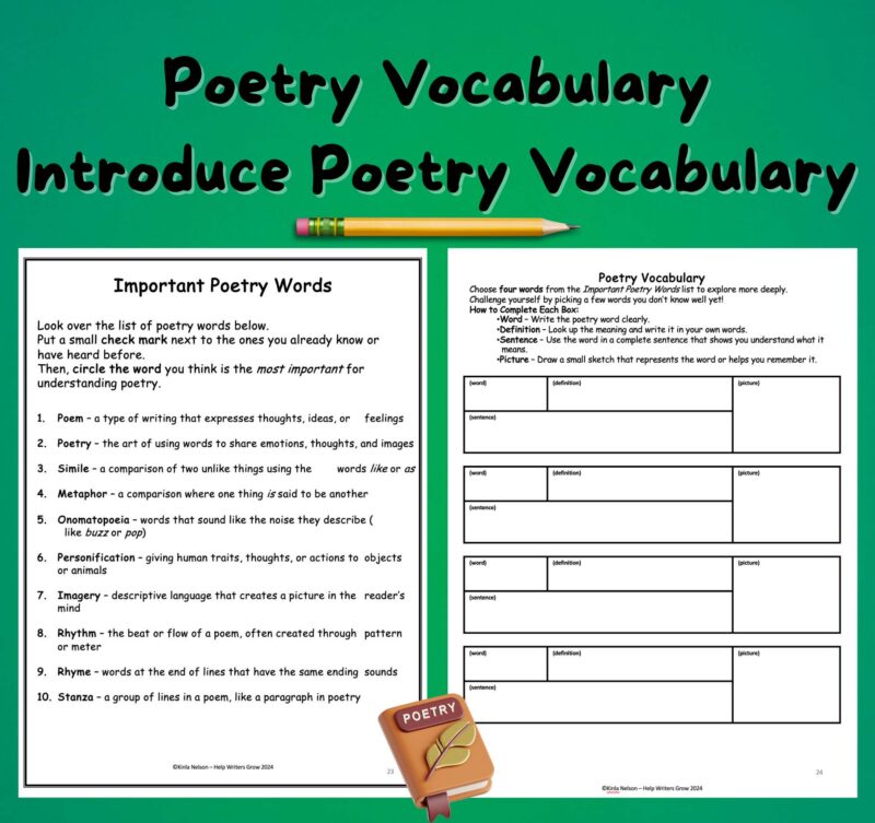 Poetry - Read and Write Poetry for Upper Elementary - Help Writers Grow
