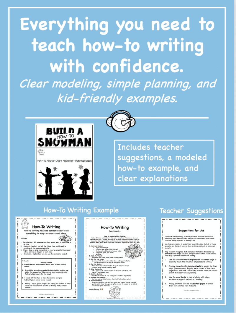 Winter - How-to Build a Snowman - How-To Writing - Help Writers Grow