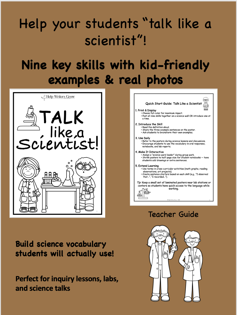Science Classroom - Talk Like a Scientist Classroom Posters - Help ...
