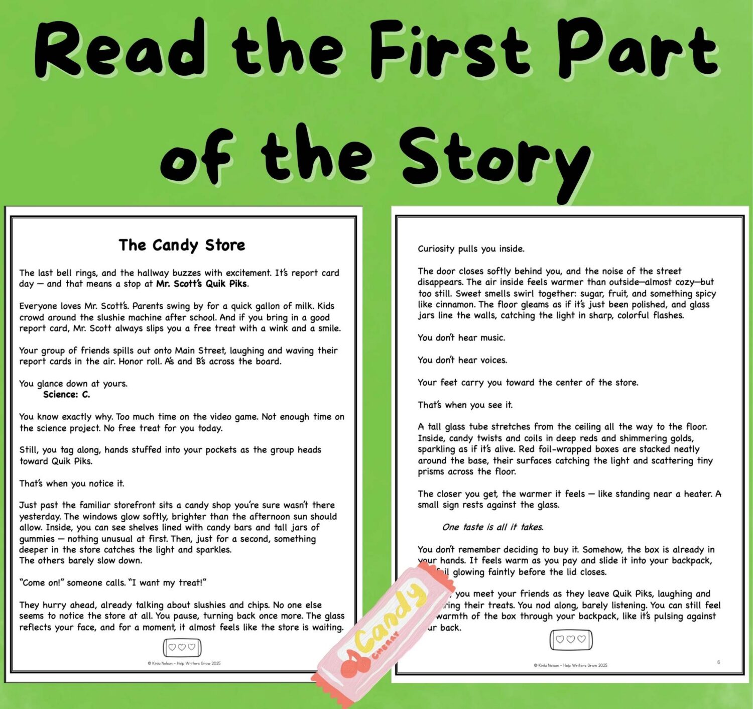 Finish the Story - The Candy Store Adventure - Help Writers Grow